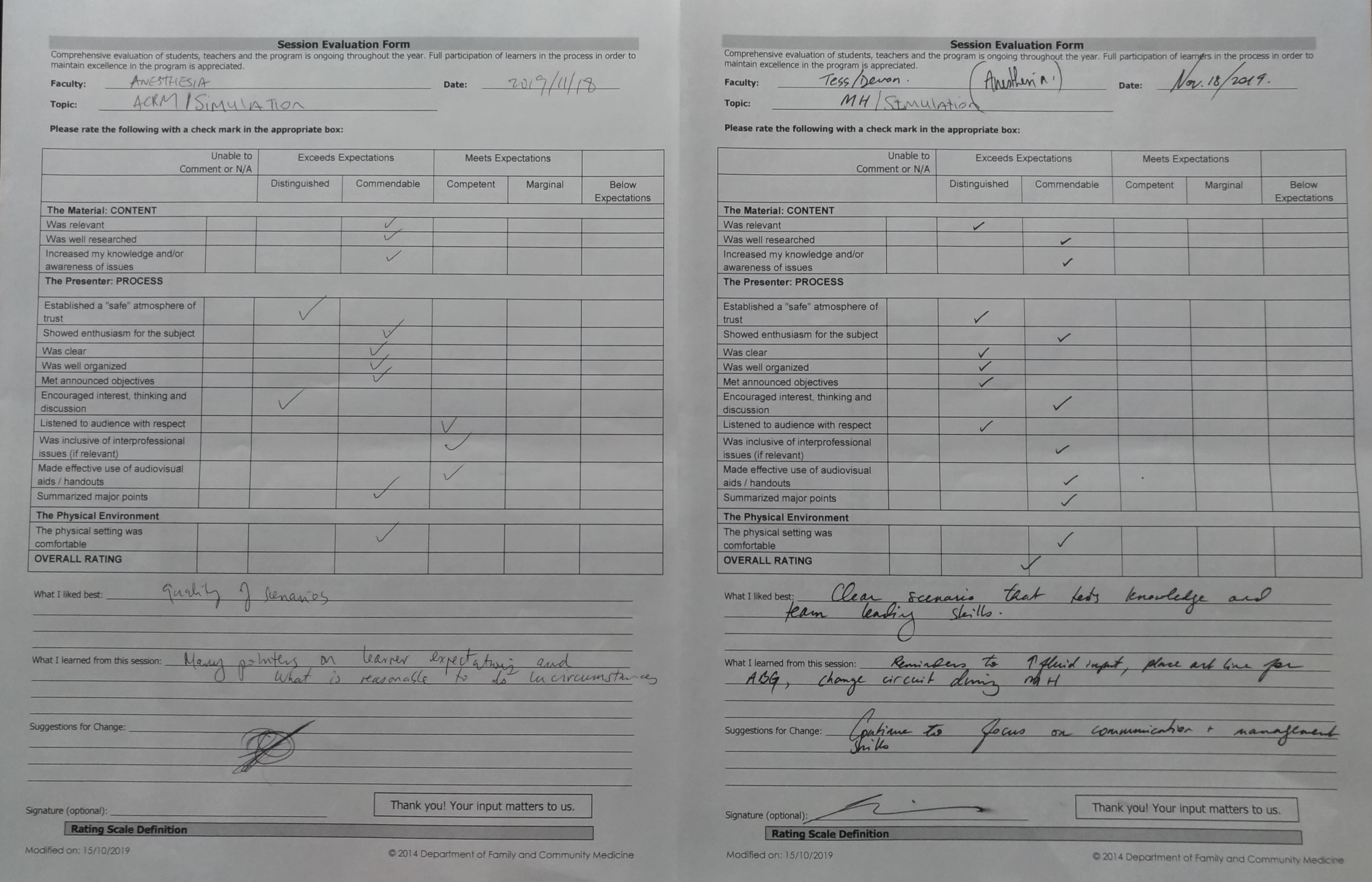 TEACHING FEEDBACK FORMS | Dr. Tez Brown | Health Professionals Teaching ...